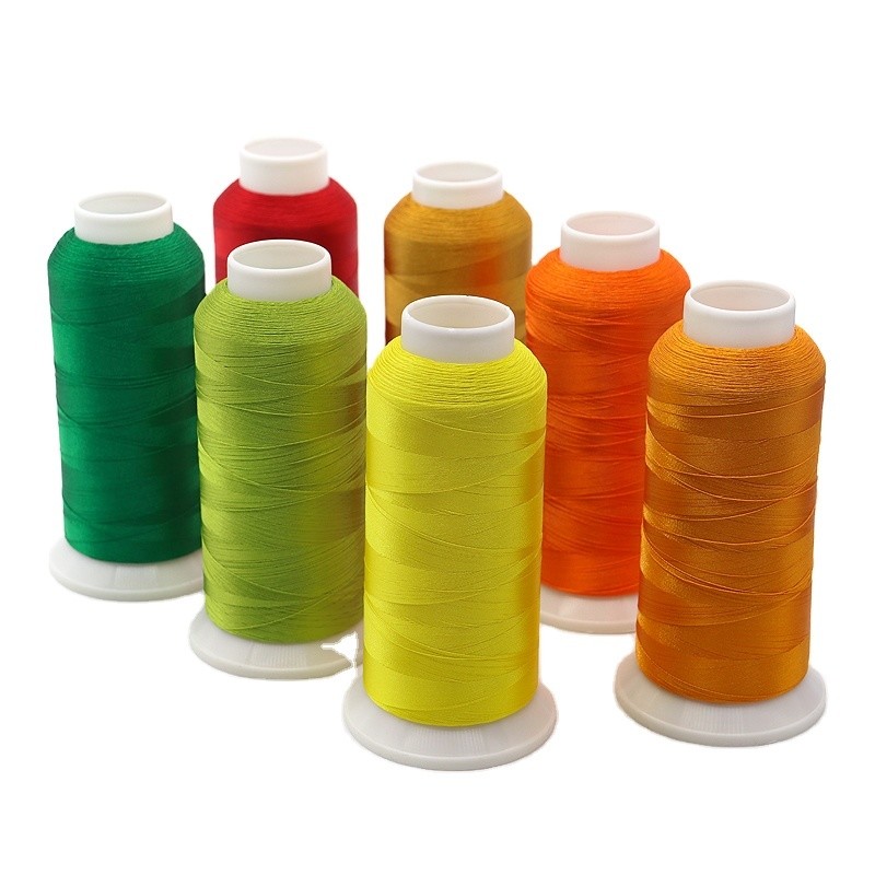 4000m/cone MERCERIZED Red Golden Viscose Embroidery Thread For Sewing ...